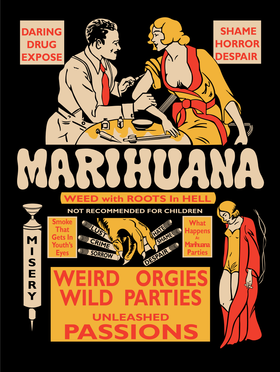 Marihuana Weed With Roots In Hell – Retro Bonanza LLC